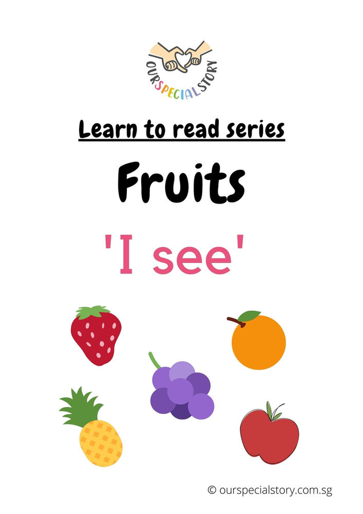 Learn To Read Series: Fruits theme!