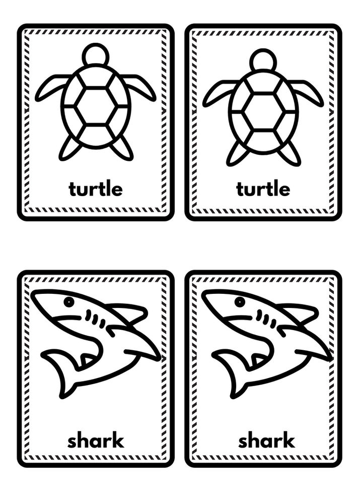 DIY Sea Creatures Game Cards!