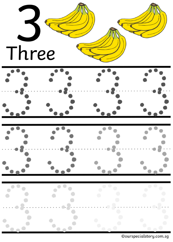 Trace Numbers with Fruits!