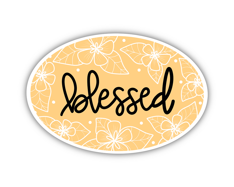 Blessed | WATERPROOF Hand Lettered Affirmation Sticker | Living ...