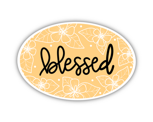Blessed | WATERPROOF Hand Lettered Affirmation Sticker | Living ...