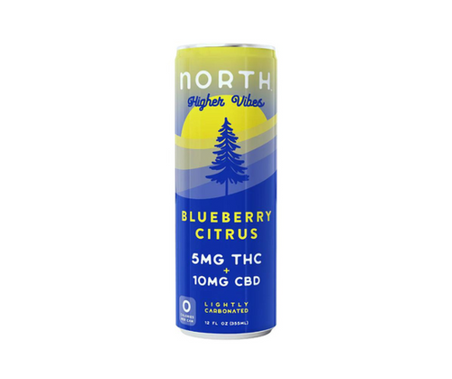 NORTH ™ - Blueberry Citrus Higher Vibes CBD:THC Seltzer | SUSTAIN