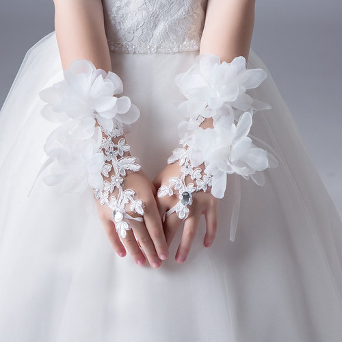 Flower Girl floral Gloves | GownLink