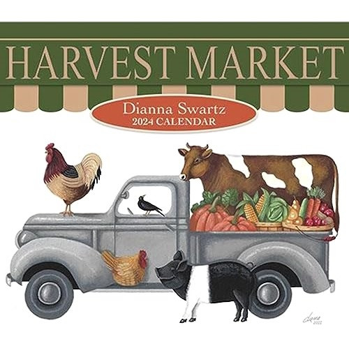 Dianna Swartz 2024 "Harvest Market" Wall Calendar | Nanas Primitive Barn