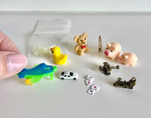 Playroom Toy Set - Dollhouse Miniatures 11-Piece Set With Planes Train ...