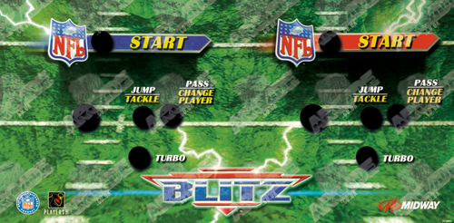 NFL BLITZ - Arcade Control Panel Overlay Vinyl (CPO) | ReproArcade