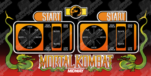 Mortal Kombat - Arcade Control Panel Overlay Vinyl (CPO) | ReproArcade