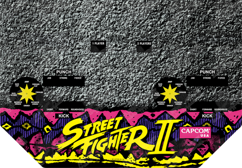 Street Fighter II (Big Blue) - Arcade Control Panel Overlay Vinyl ...