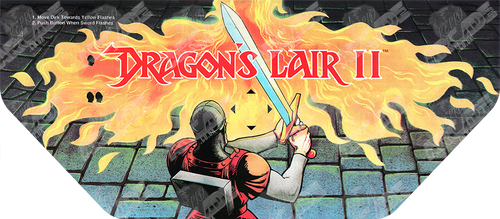 Dragons Lair II - Arcade Control Panel Overlay Vinyl | ReproArcade