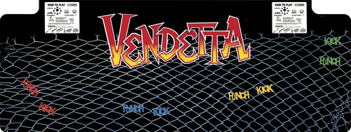 Vendetta - Arcade Control Panel Overlay Vinyl (CPO) | ReproArcade