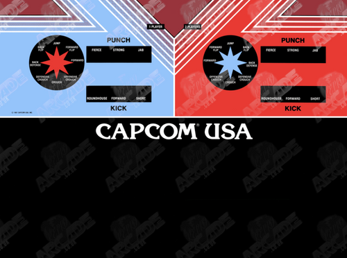 Street Fighter - Arcade Control Panel Overlay Vinyl | ReproArcade