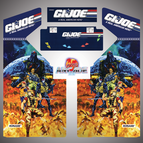 GI Joe - Konami 4 player - Reproduction Arcade Vinyl Package | ReproArcade