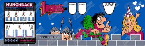 Hunchback - Arcade Control Panel Overlay Vinyl | ReproArcade