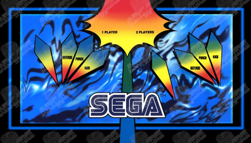 Virtua Fighter 2 - Arcade Control Panel Overlay Vinyl | ReproArcade