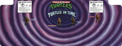 TMNT Turtles in Time - Arcade Control Panel Overlay Vinyl (CPO ...
