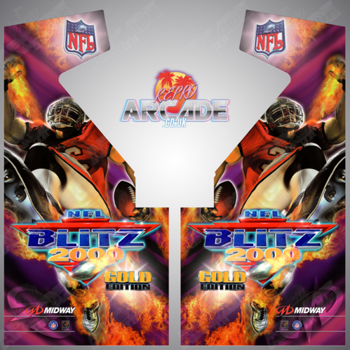 NFL Blitz 2000 Gold Edition (Custom) - Arcade Side Art Vinyl | ReproArcade