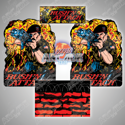 Rush'N Attack- Full Art Set | ReproArcade