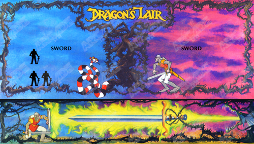 Dragons Lair - Arcade Control Panel Overlay Vinyl | ReproArcade