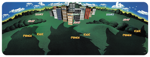 Rampage World Tour - Arcade Control Panel Overlay Vinyl (CPO) | ReproArcade