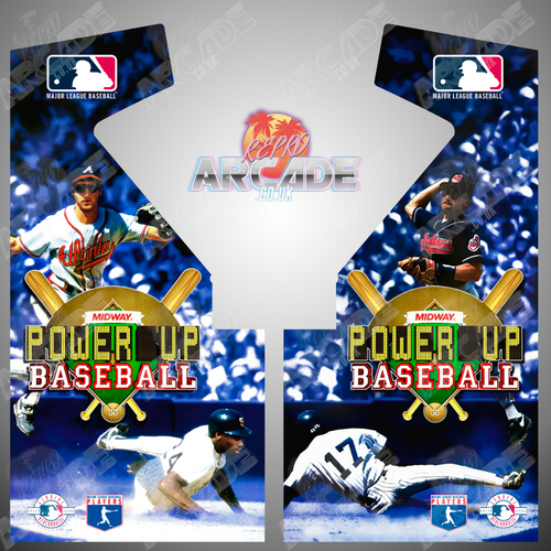 Power Up Baseball - Side Art - Arcade Side Art Vinyl | ReproArcade