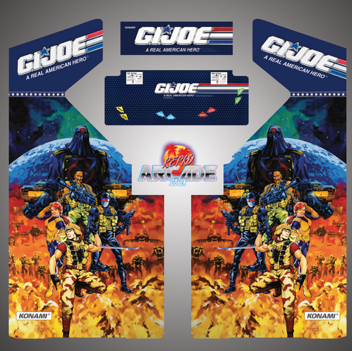 GI Joe - Konami 4 player - Reproduction Arcade Vinyl Package | ReproArcade