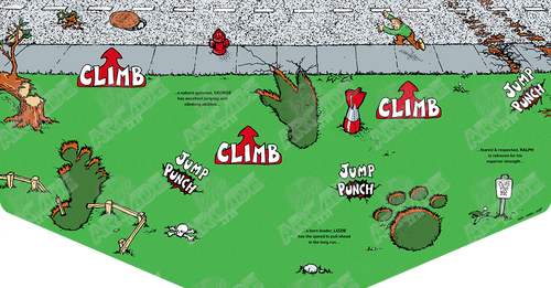 Rampage - Arcade Control Panel Overlay Vinyl (CPO) | ReproArcade