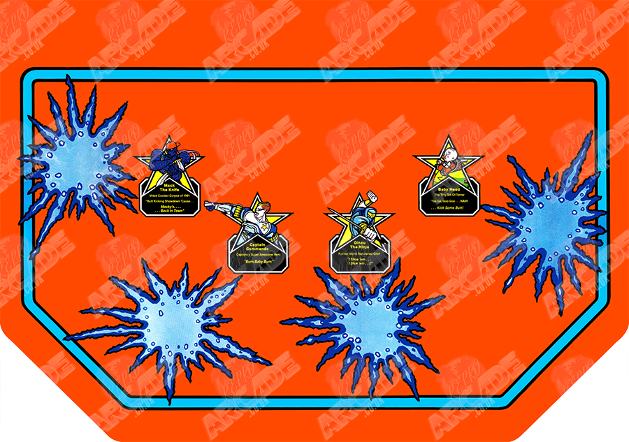 Captain Commando - Arcade Control Panel Overlay Vinyl | ReproArcade
