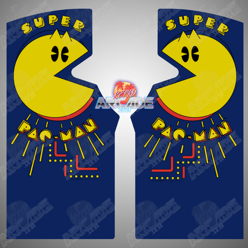 Super Pac-Man - Arcade Side Art Vinyl | ReproArcade