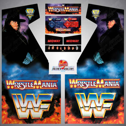WWF Wrestlemania the Arcade Game - Reproduction Arcade Vinyl Package ...