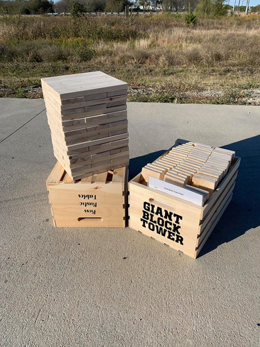 Giant Block Tower | Ross Rustic Tables