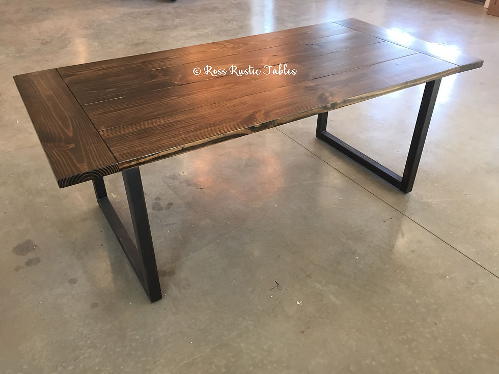 Metal & Wood "U" Table | Ross Rustic Tables