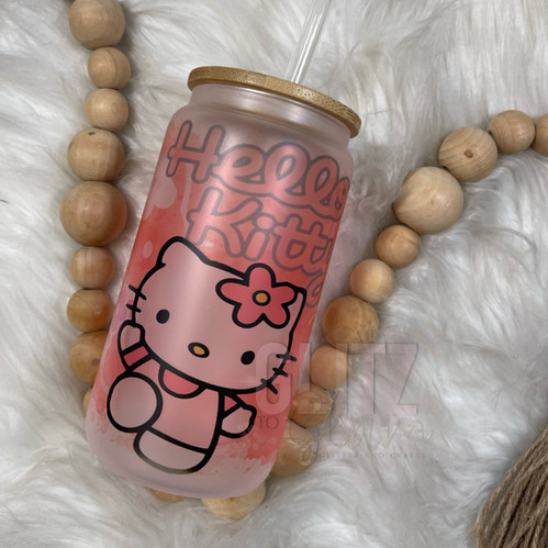 Hello Kitty Frosted 16oz Tumbler | Glitz 2 Glam Glitter