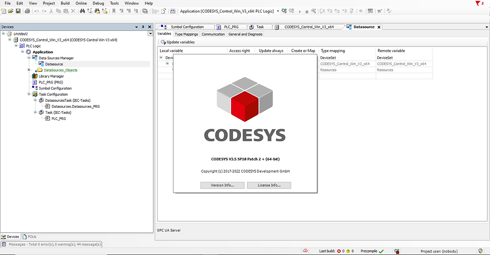CoDeSys as OPC UA Client using Data Source Manager