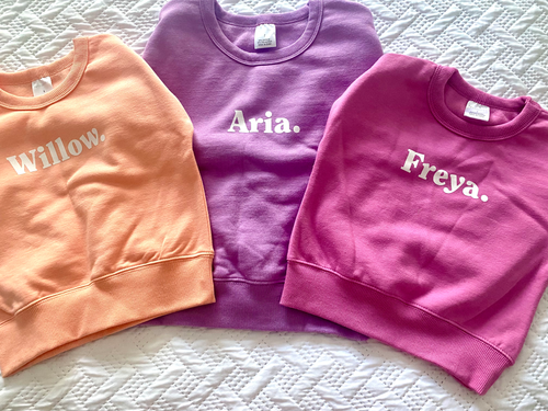 Personalised name jumpers | GrazingGoatCreations