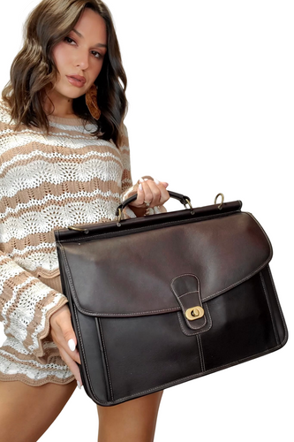 Cris Large Turn Lock Briefcase | Charlies Leather