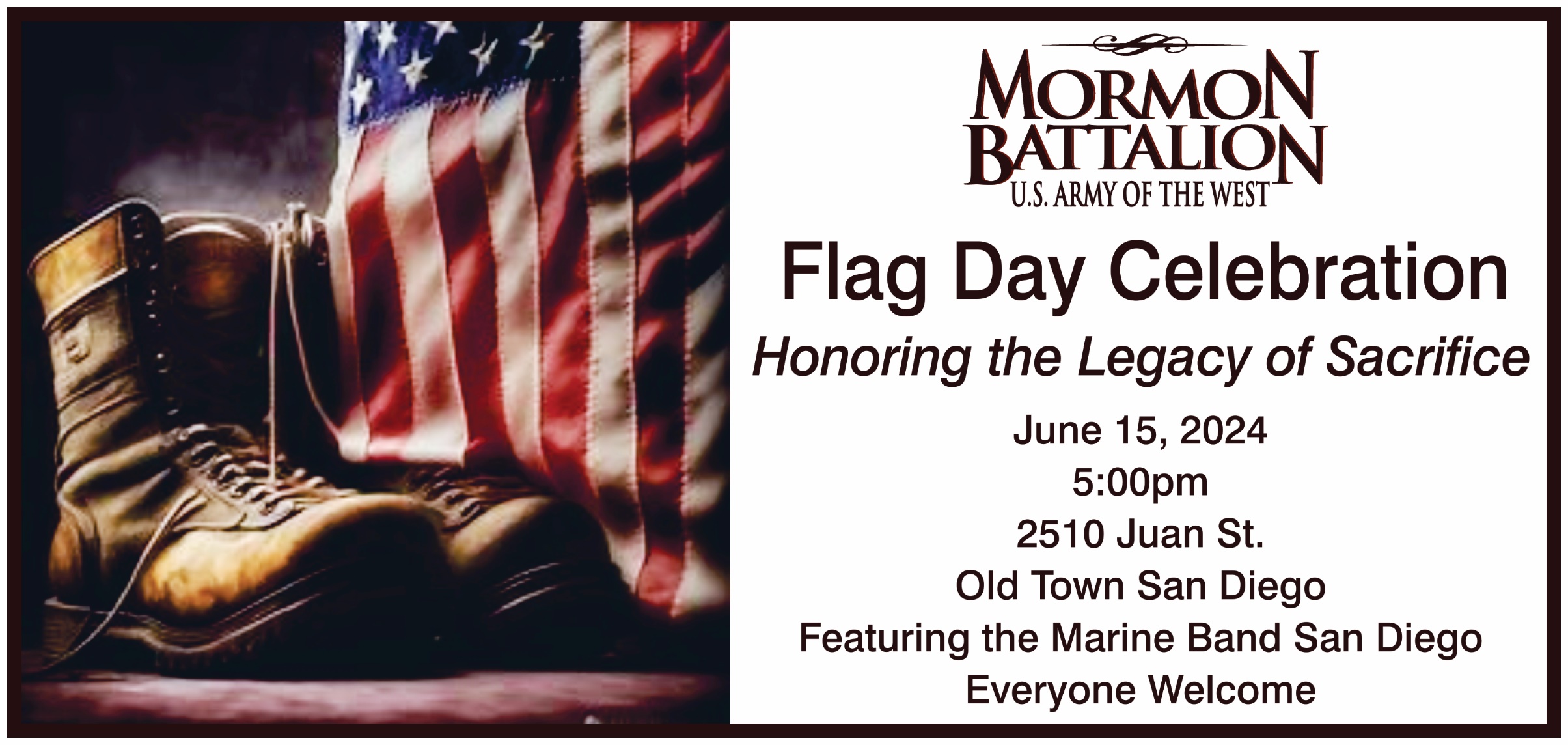 Mormon Battalion Flag Day Celebration | El Cajon Stake