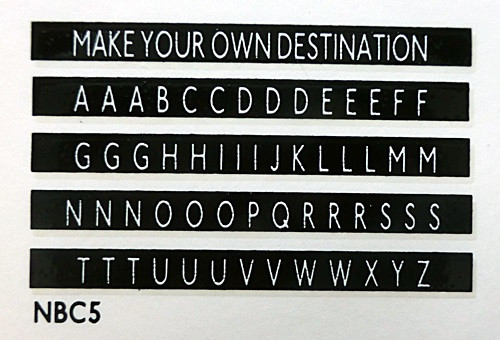Destination Letters for L.T. buses | LBRT Model Transfers