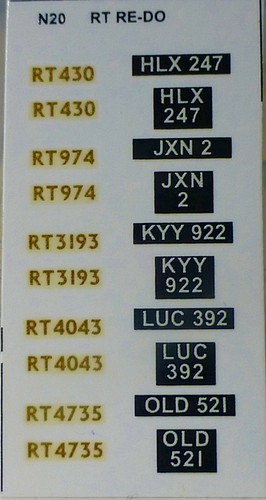 Gold RT430, RT4043, RT3193, RT4735, RT974 | LBRT Model Transfers