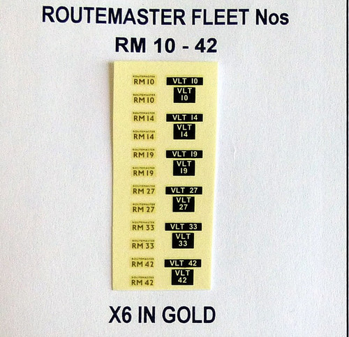 Gold RM 10, 14, 19, 27, 33, 42 | LBRT Model Transfers