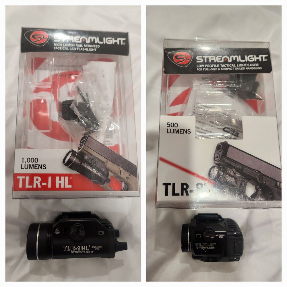 Pistol lights for sale TRL-8 ($150) and TRL1-HL ($120). Both are just ...