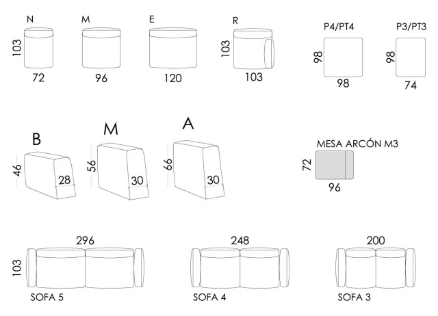 Rinconera Klee de Fama | Sofassimo