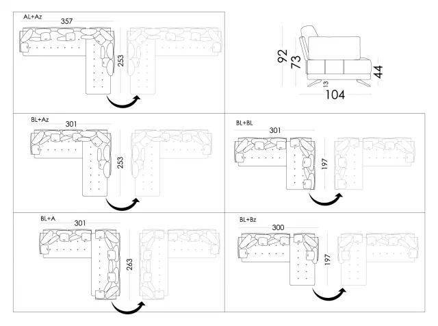 Sofá XXL Pacific de Fama | Sofassimo