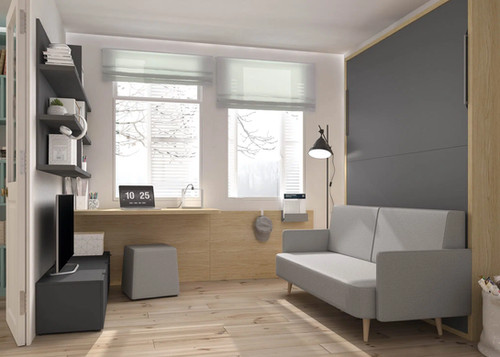 Cama abatible con sofá New Mood 60 de Ros | Divinity Muebles