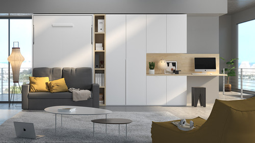 Cama abatible con armario y sofá QBnext New 10 de Tegar | Divinity Muebles