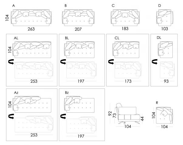 Sofá XXL Pacific de Fama | Sofassimo