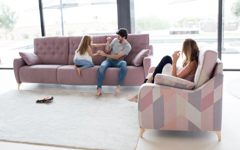 Sofá Avalon 3 asientos relax motorizado de Fama | Sofassimo