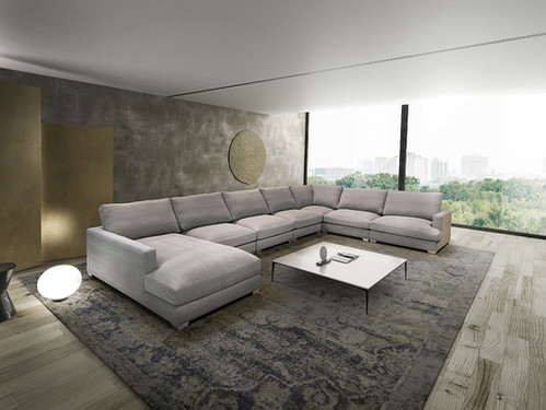 Rinconera doble con chaise longue Charlie TD Line by Tempo | Sofassimo