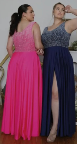Athena Beaded & Chiffon Long Formal Dress & Prom Dress | Prom & Bridal Glam