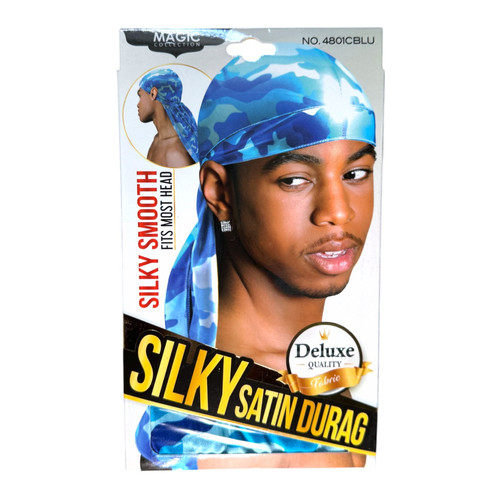 Magic Collection Silky Satin Durag 4801CBLU Camo Blue | Expression Beauty