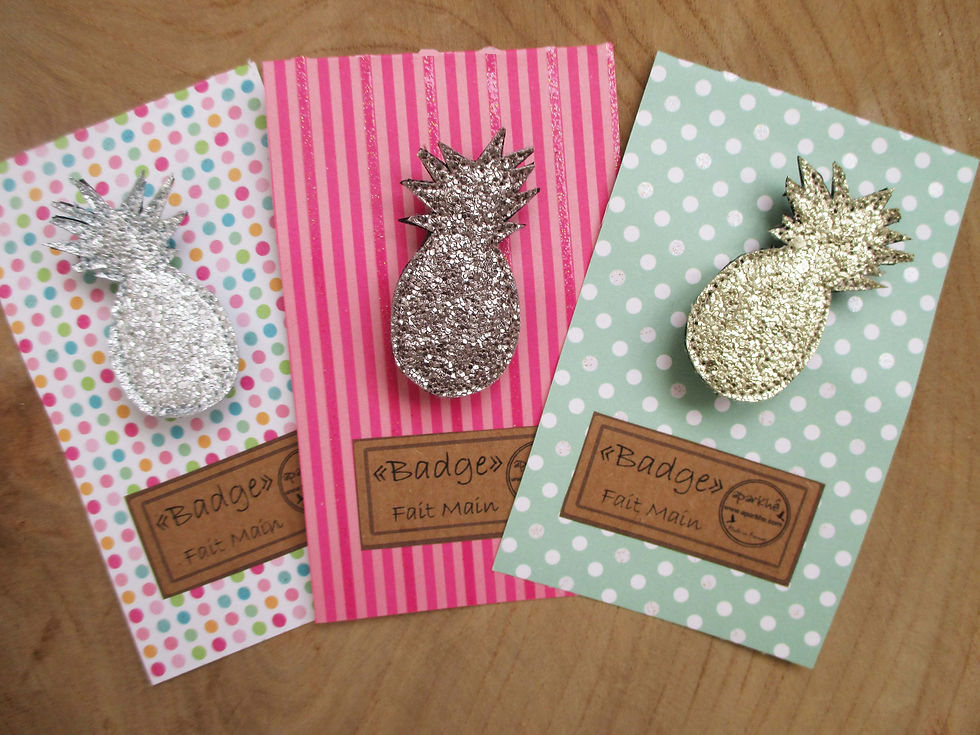 Badge "Ananas" Paillette A-D-R-R | Aparkhê